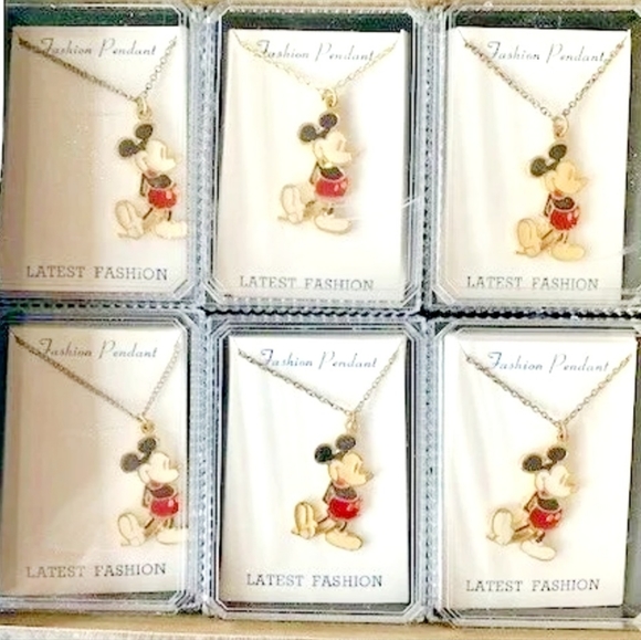 Disney | Jewelry | Vintage Disney Mickey Mouse Enameled Necklace | Poshmark
